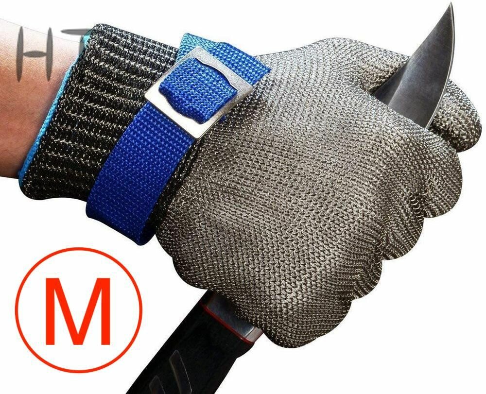 Перчатки защитные 1шт! Кольчужная перчатка Мясник левая5