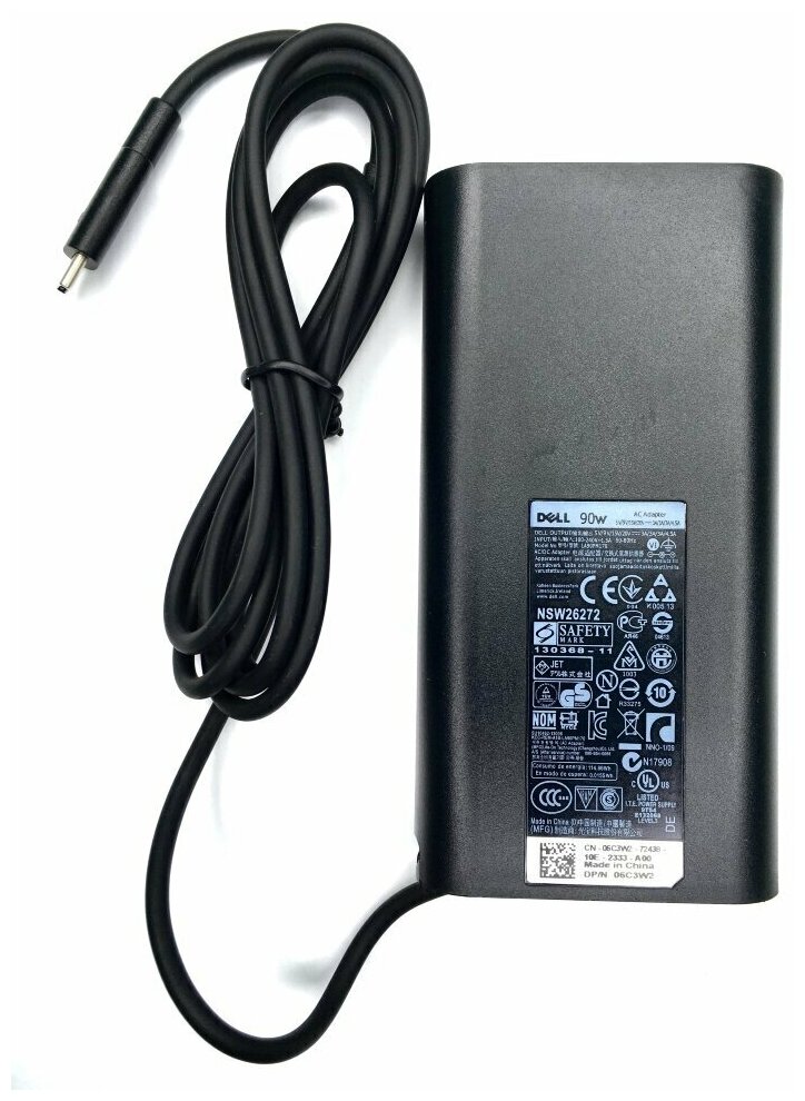 Блок питания (зарядное устройство) для ноутбука Dell Latitude P80F002 20V 4.5A (USB Type-C) 90W New Slim