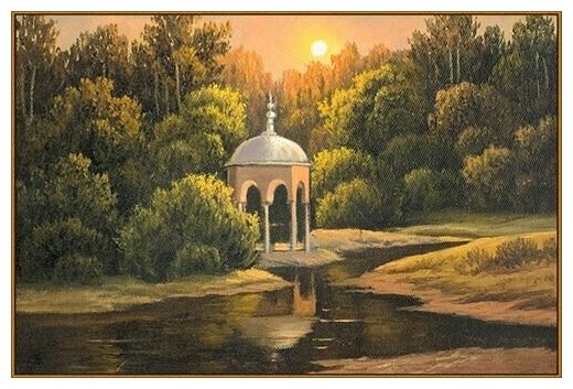Алмазная мозаика Лесная беседка 45x30 см.