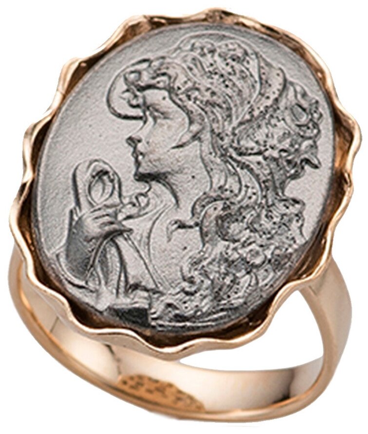 Кольцо разъемное, тонкое, серебро, 925 проба, золочение, родирование