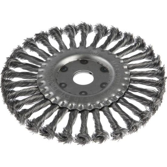 Щетка металлическая Лом для УШМ , крученая проволока, плоская, посадка 22 мм, 175 мм 2767948