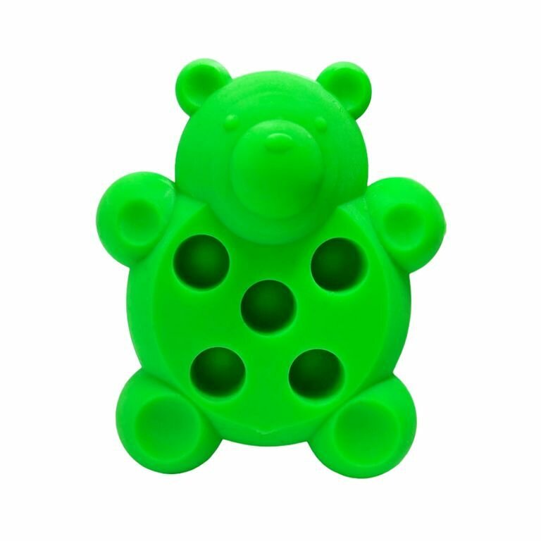Силиконовая подставка под тату колпачки с пигментами и краской Staff Bear Green