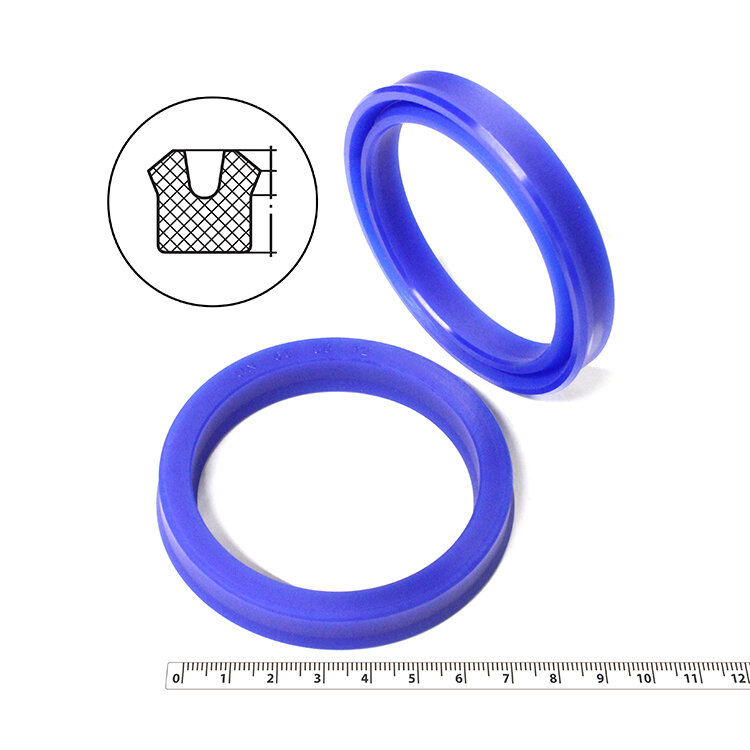 Манжета гидравлическая 65х80х12 (манжета цилиндра 80*65*12) тип UN PU (полиуретан) (упаковка 2 шт.)