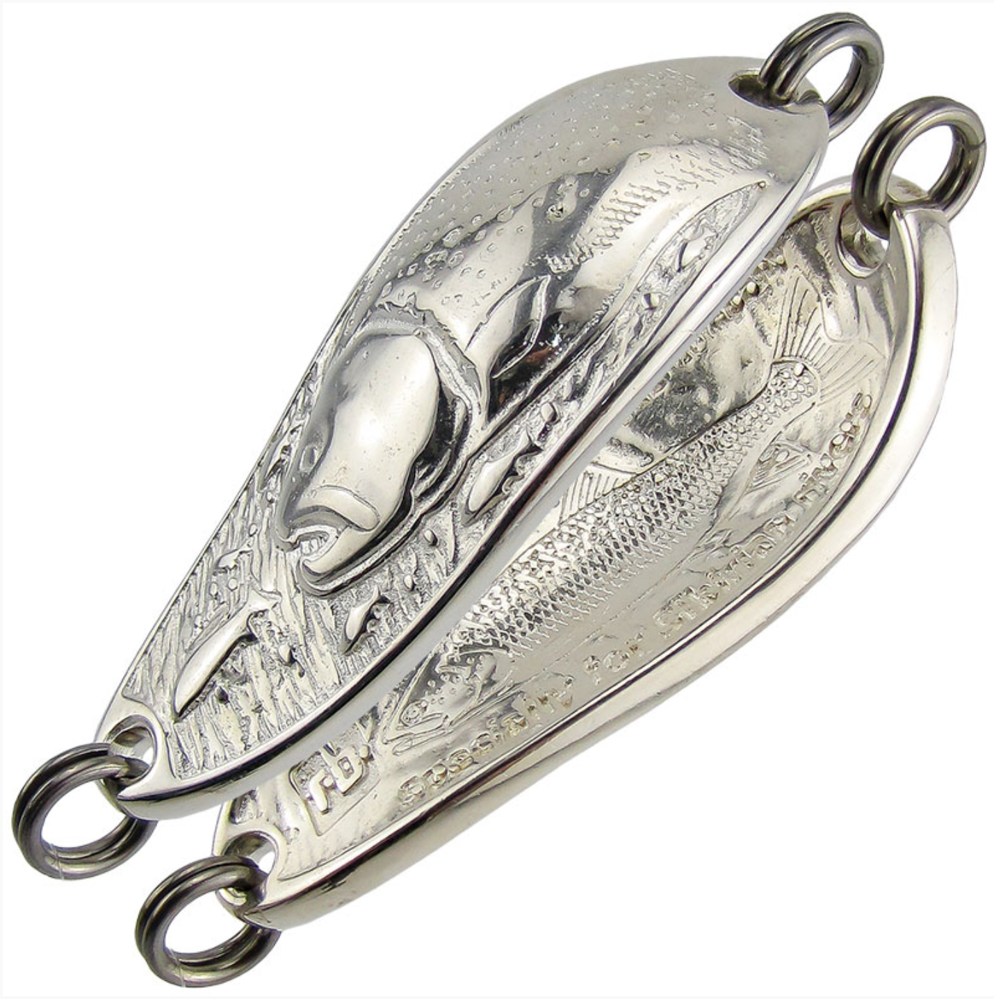 Блесна из латуни RB (Русская Блесна) Лорд 40г -01, серебрение, 70mm