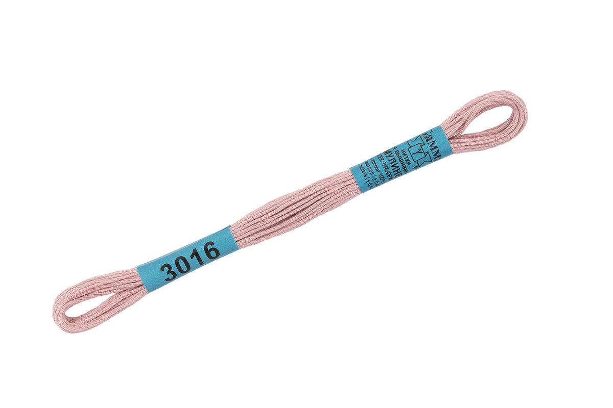 Мулине GAMMA нитки для вышивания 8м. 3016 розово-сиреневый, 1 штука.