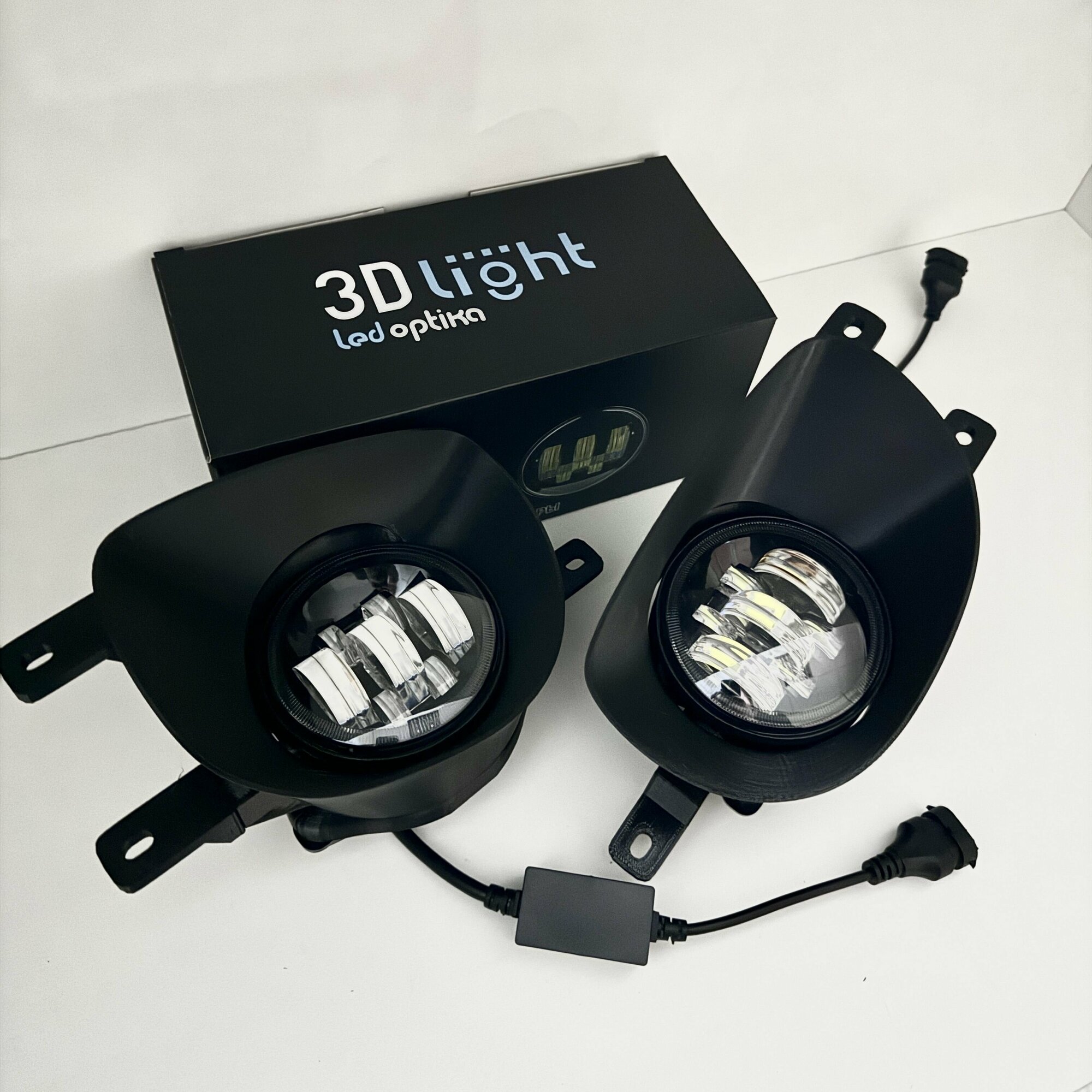 Cвeтодиодныe прoтивотуманные фары LED для Vоlvo ХC90 (Bольво ХC90) от прoизвoдитeля 3D-Light, 70w, 7 линз, 7 диoдoв