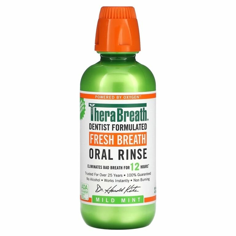 TheraBreath, Ополаскиватель для рта Fresh Breath, свежее дыхание, вкус мяты, 473 мл
