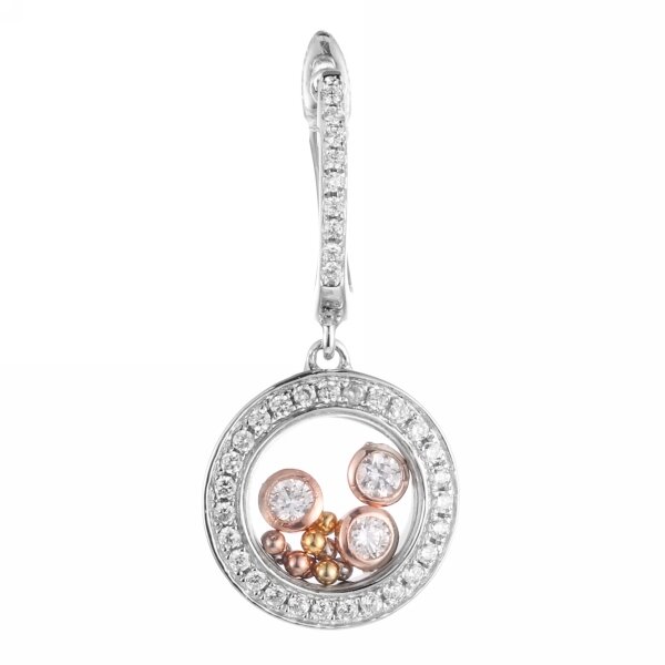 Серьги ЗлатаМира, серебро, 925 проба, фианит, стекло
