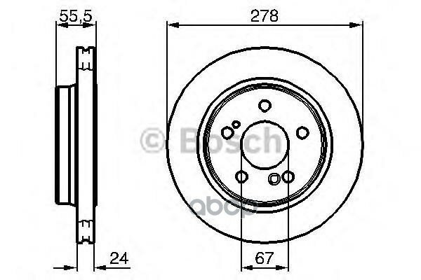 Тормозной диск Bosch арт. 0986479133
