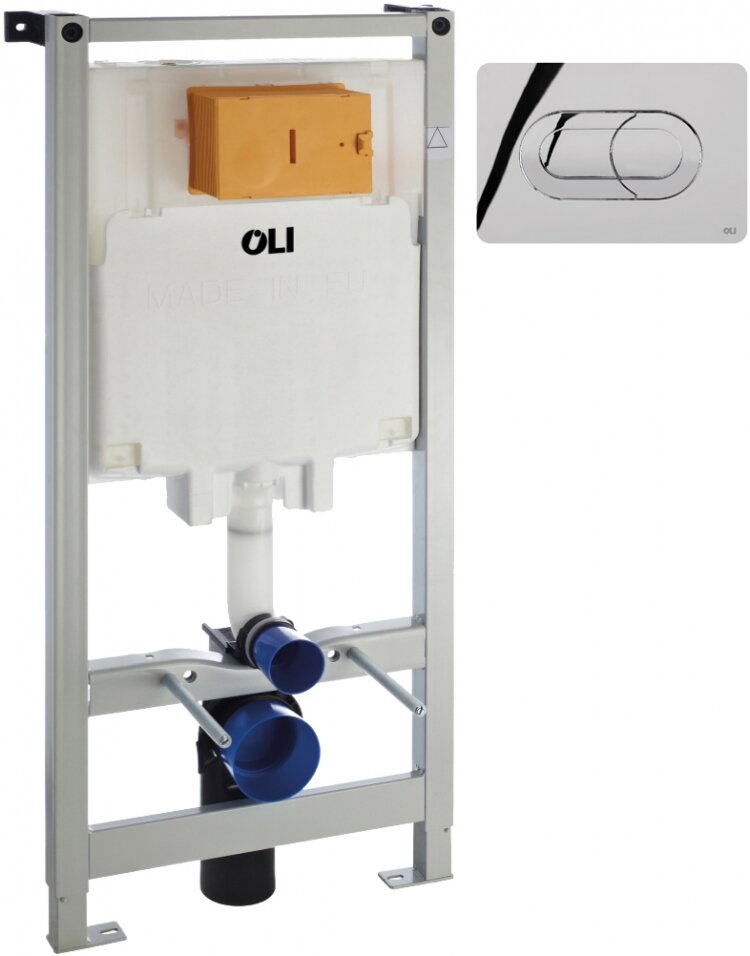 Система инсталляции для унитазов OLI Oli 80 300573 с кнопкой смыва Salina 300573pSA00