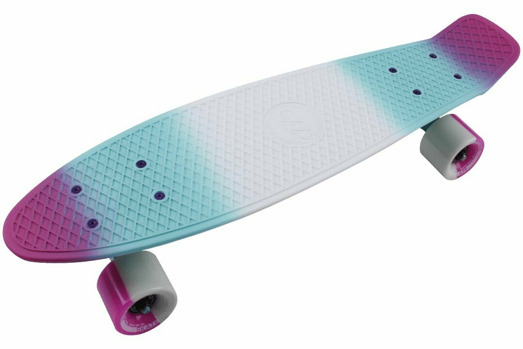 Круизер-пенниборд Multicolor 22 pink/sea blue, Tech Team, для городского катания, прогулок и активного отдыха