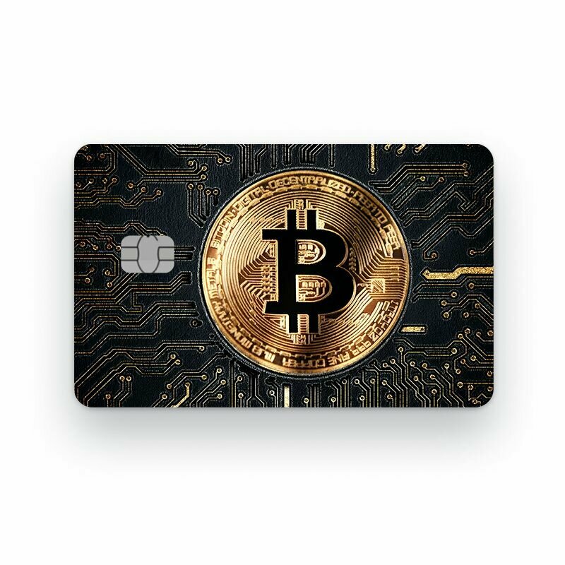 Наклейка для банковской карты ScreenTech, Разное, Биткоин