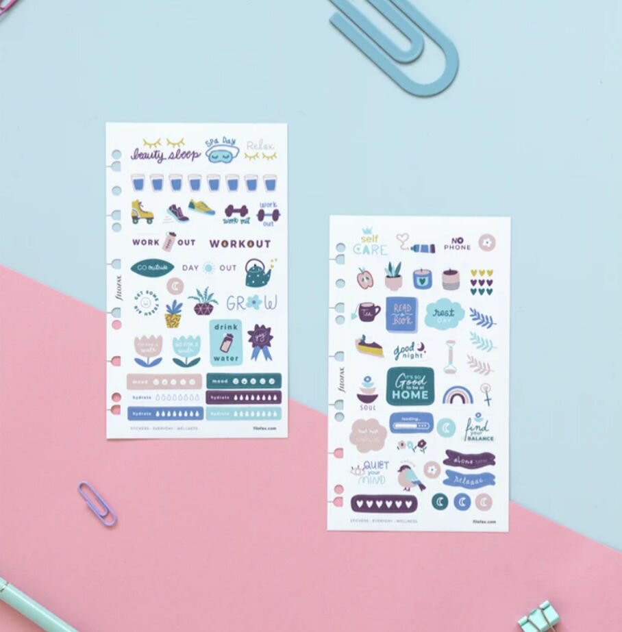 Набор стикеров FILOFAX Everyday Wellness stickers для органайзеров, блокнотов, клипбуков 6 шт