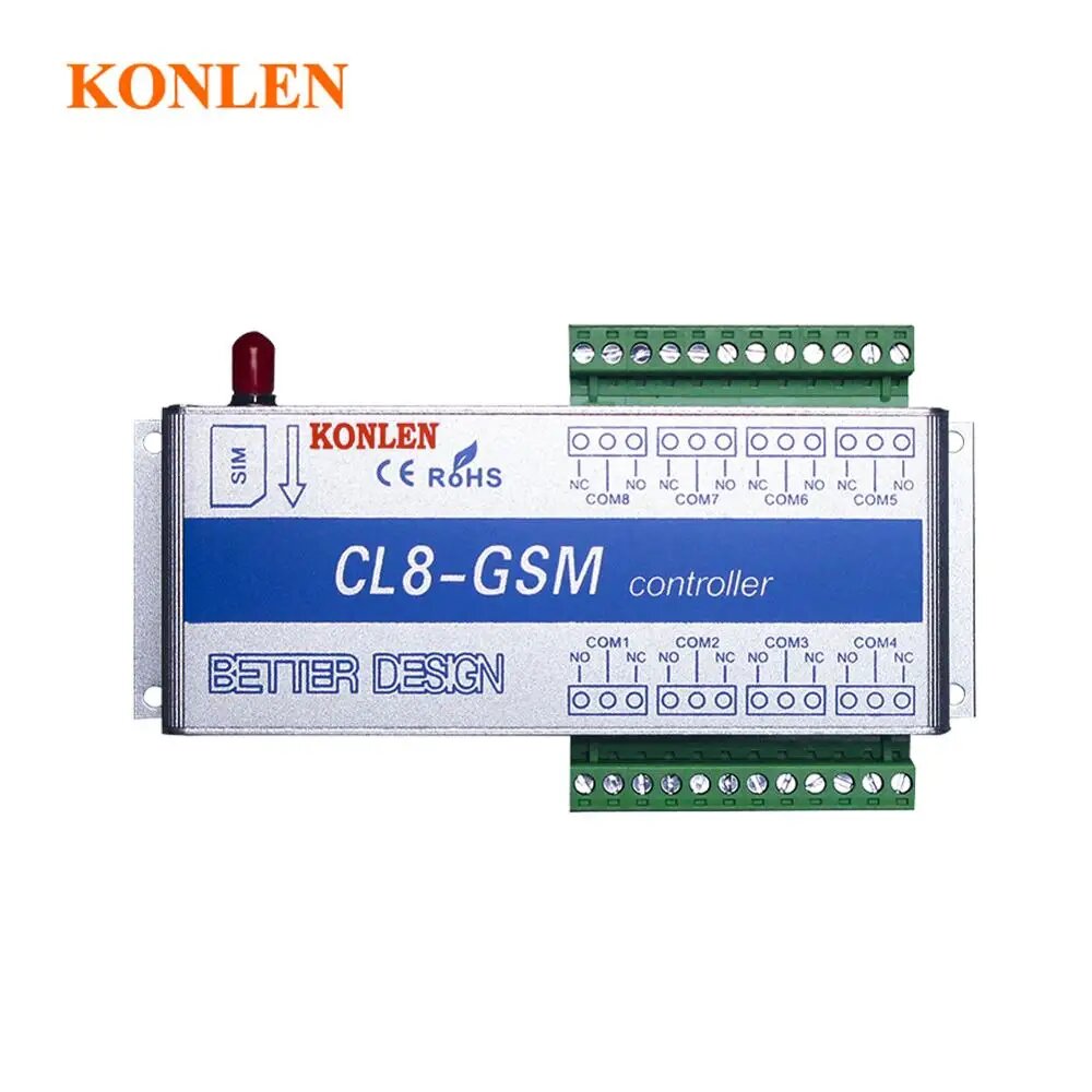Контроллер GSM KL-CL8-GSM KONLEN 8 реле 8 Relays Controller