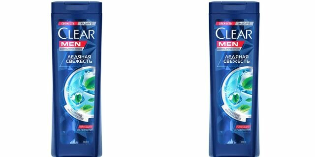 Клиар Шампунь для волос, Men, Ледяная свежесть с ментолом, 650 мл, 2 шт