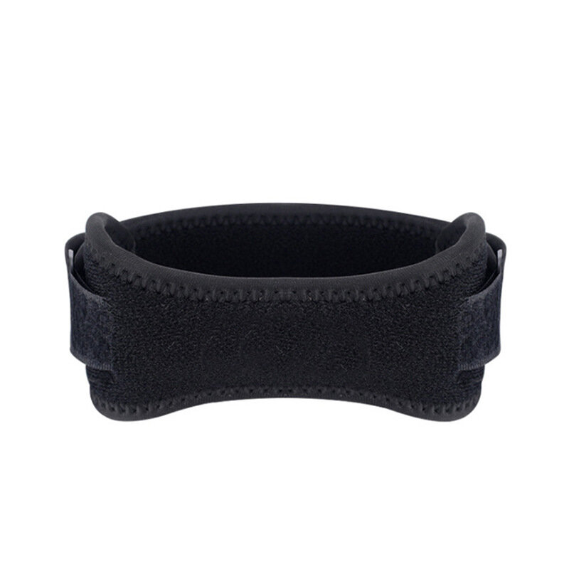 Upgraded Meniscus Sport Patella с нескользящим силиконом Спортивные коленные накладки регулируемые с поднятием веса амортизирующий защита коленки (один клаузер черный)