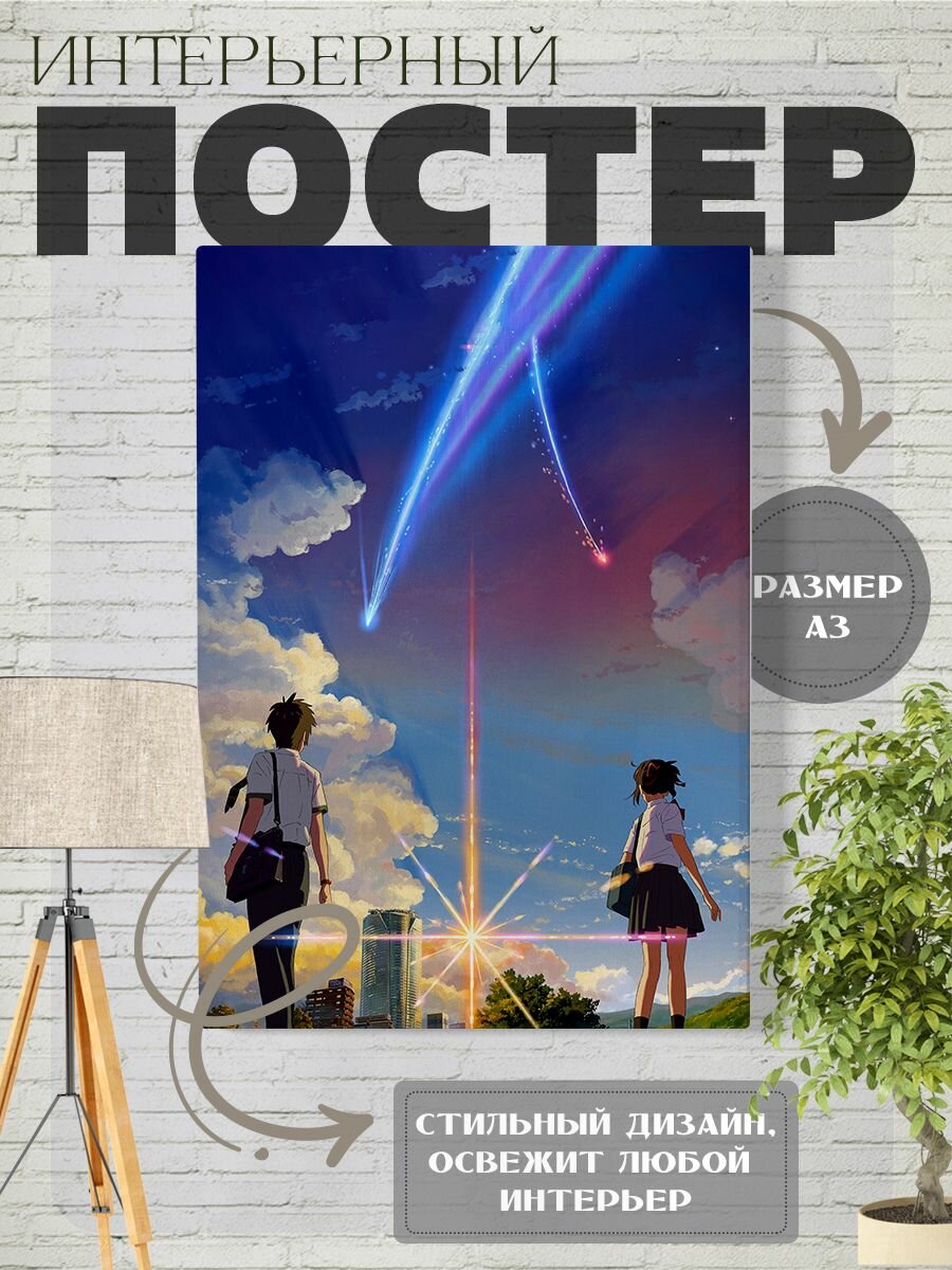 Постер интерьерный на стену Твоё Имя