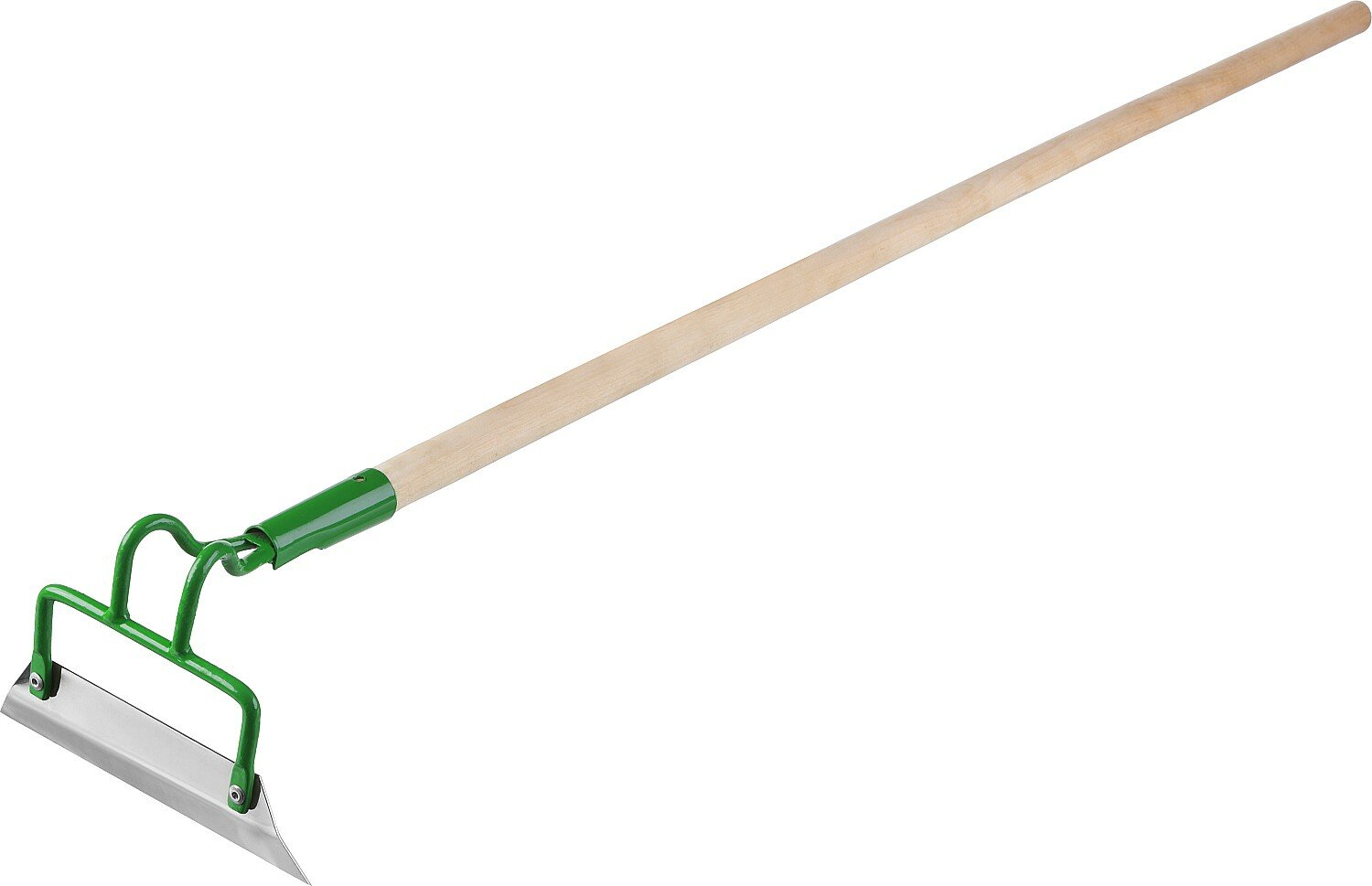 Мотыга росток, трапециевидный профиль, нержавеющая сталь, деревянный черенок высш. сорт, 200 х 50 х 1290 мм 421574