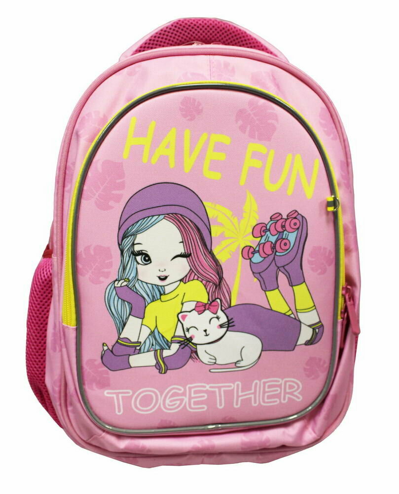 Рюкзак Centrum Девочка на роликах, облегченный с анатомической спинкой 40х32х16 см 70400