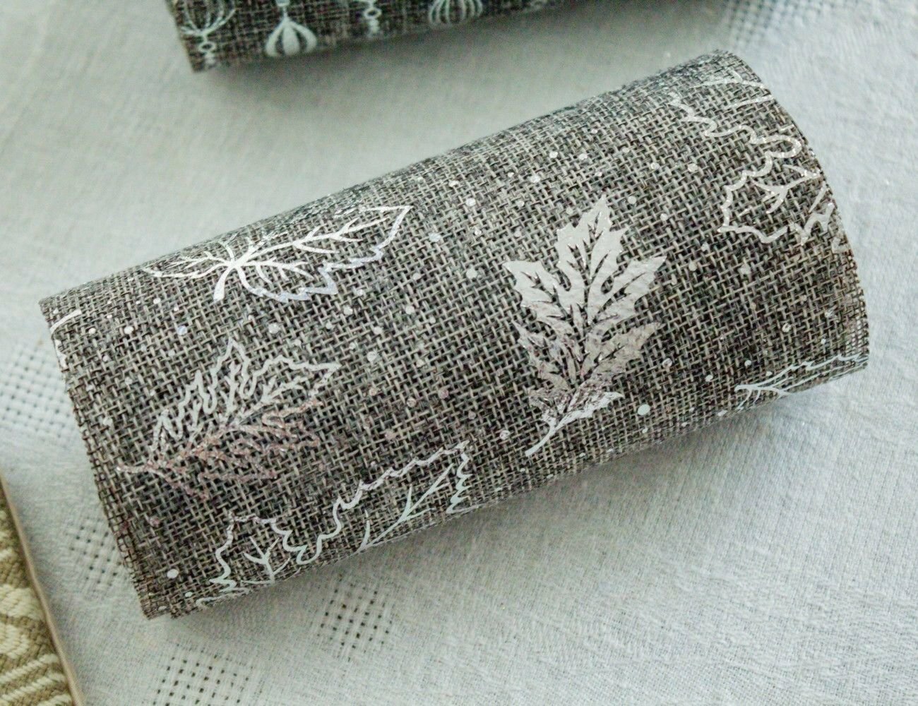 Лента для декорирования, широкая, черненое серебро, 14х270 см, Koopman International