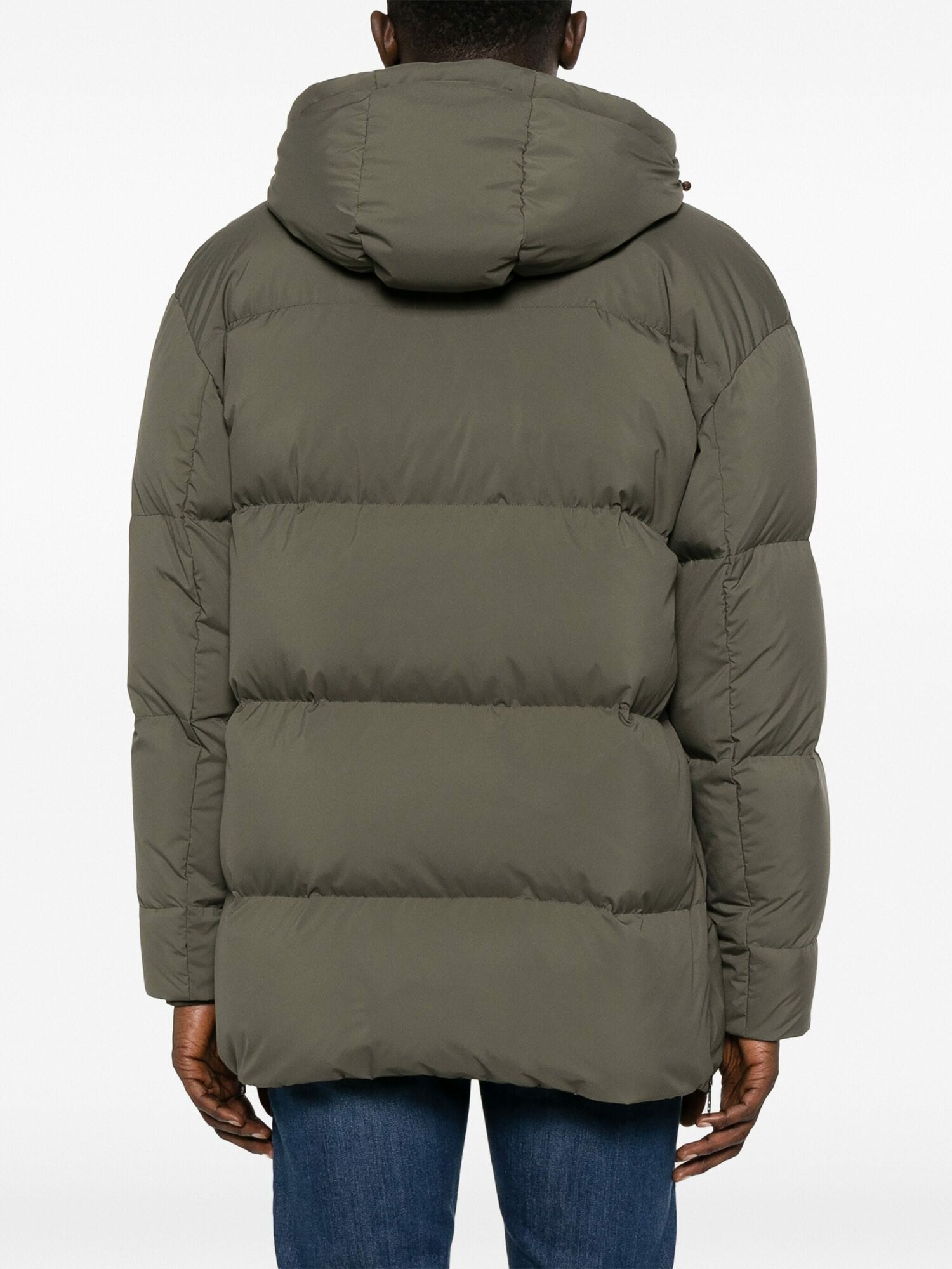 Куртка Canali Hooded padded jacket, размер 50, зеленый, — фото 1