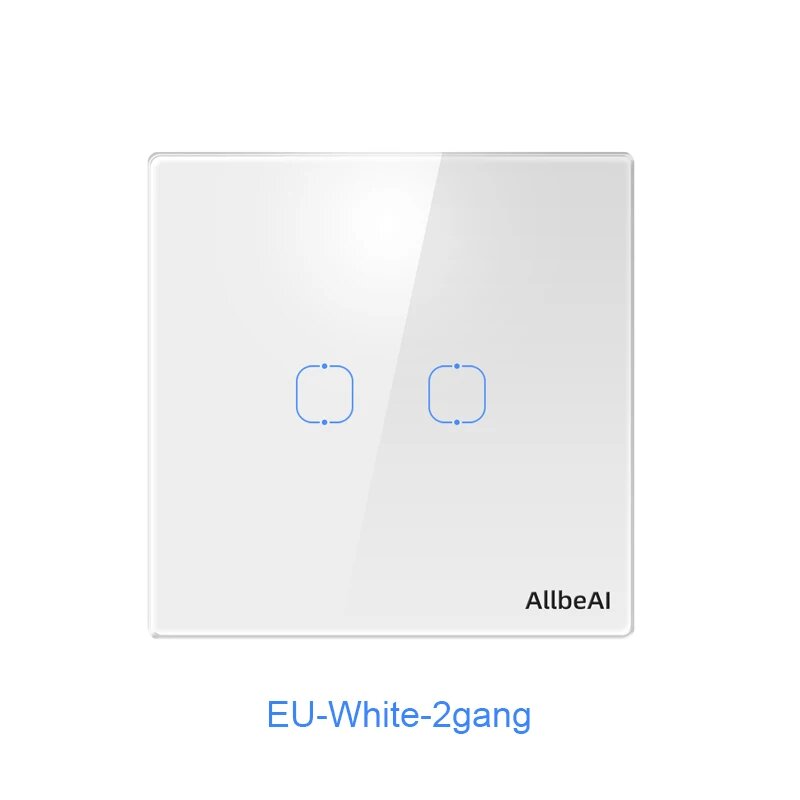 AllbeAI EU-White-2gang двухклавишный выключатель