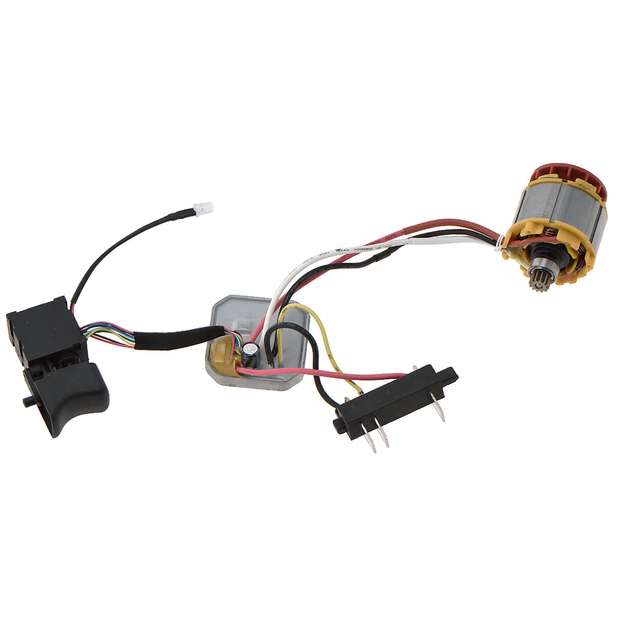 Двигатель бесщеточный 18В + выключатель + плата в сборе подходит для шуруповерта аккумуляторного ИНТЕРСКОЛ ДА-10/18В