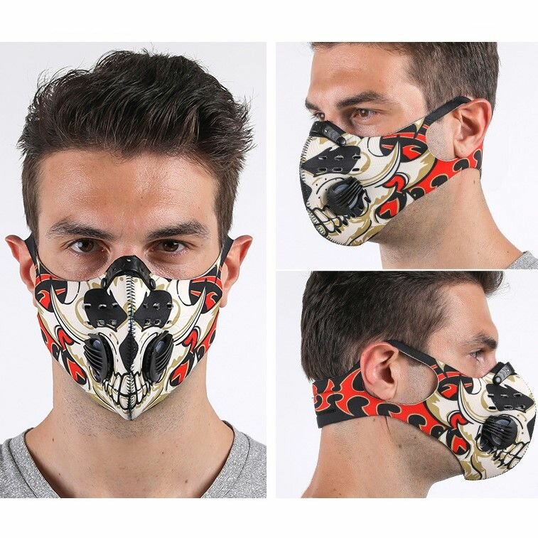 Тренировочная маска для бега, Маска для защиты от пыли из активированного угля