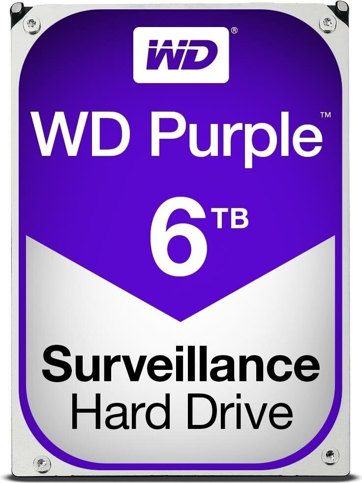6Tb Жесткий диск WD Purple WD60PURX, SATA III, 3,5", для систем видеонаблюдения
