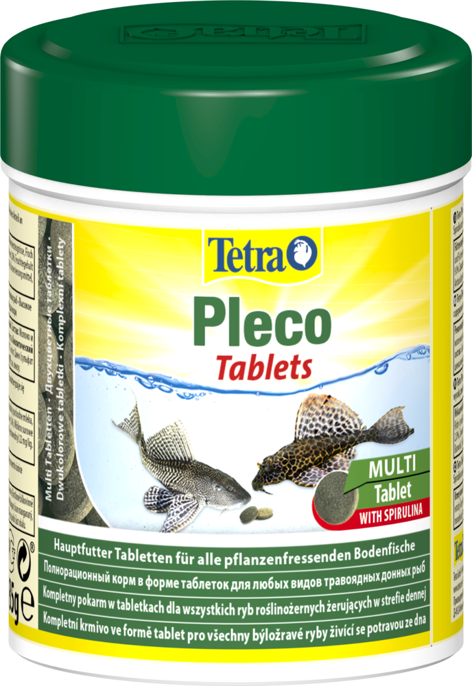 Корм сухой Tetra Pleco со спирулиной для травоядных рыб (120 таб)