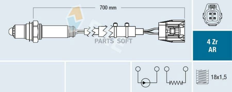 FAE 75652 Лямбда-зонд широкополосный MAZDA ()