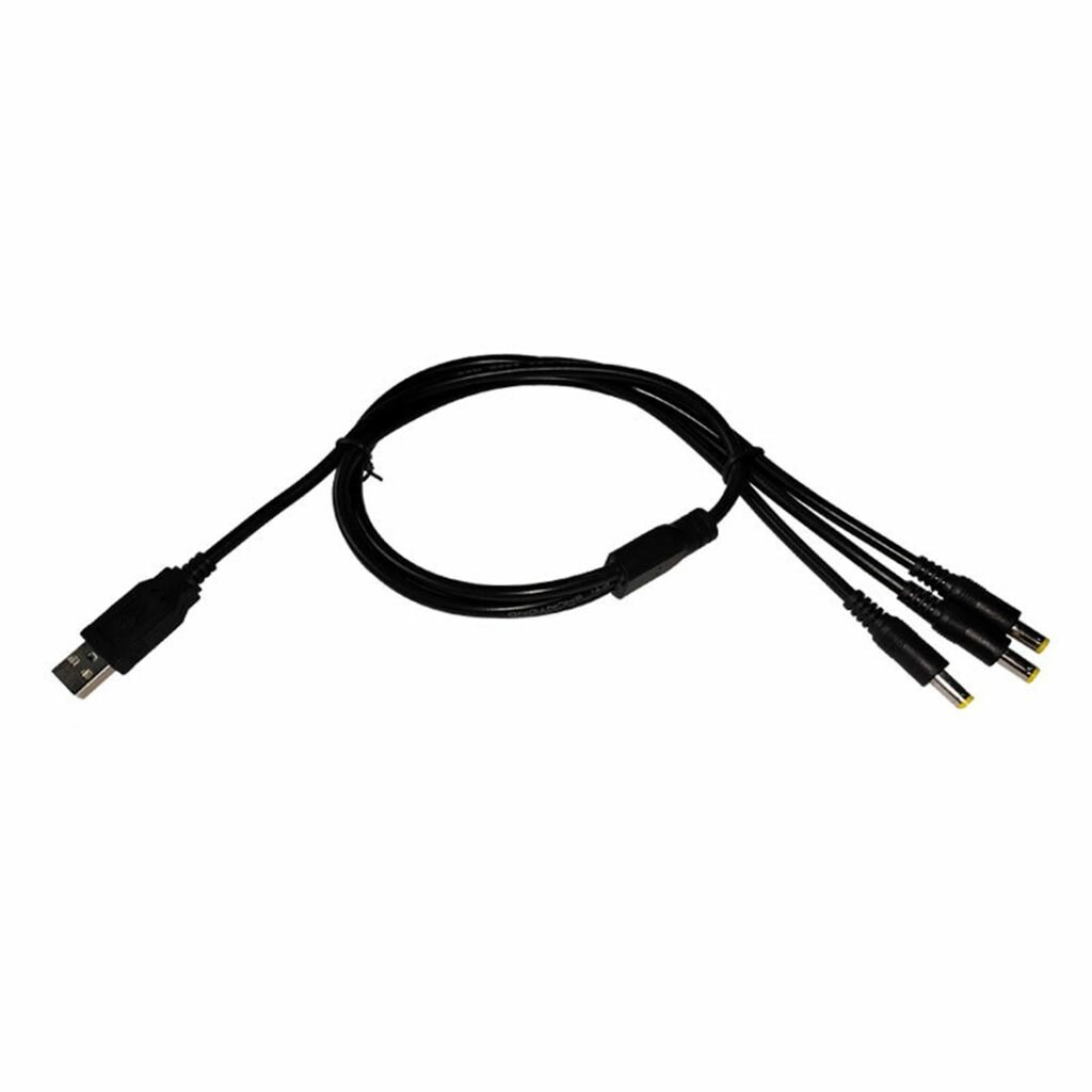 USB-кабель с разъемом 5.5x2.5 мм для питания 5V, - Один на троих