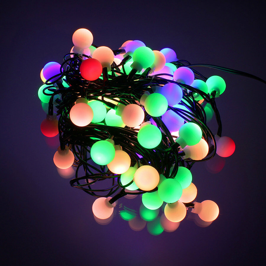 Гирлянда Navigator RGB, 80 свд, нить 7,9м, 220В