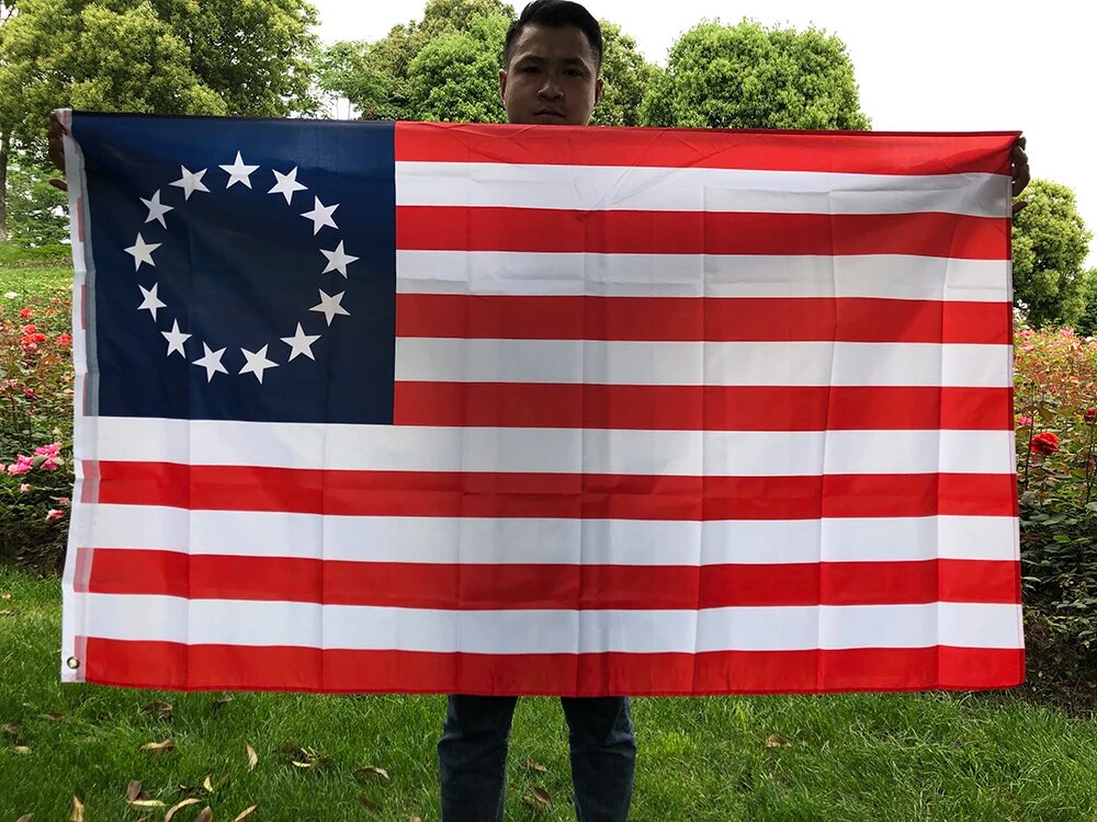 Betsy Ross 13 звезд США американский флаг 90*150 см