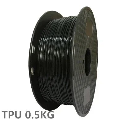 TPU 0.5кг черная нить для 3D-принтера 1.75 мм