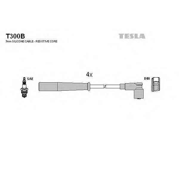 TESLA T300B (B31R18140) к-кт проводов\ Mazda (Мазда) 121 1.3 90-96