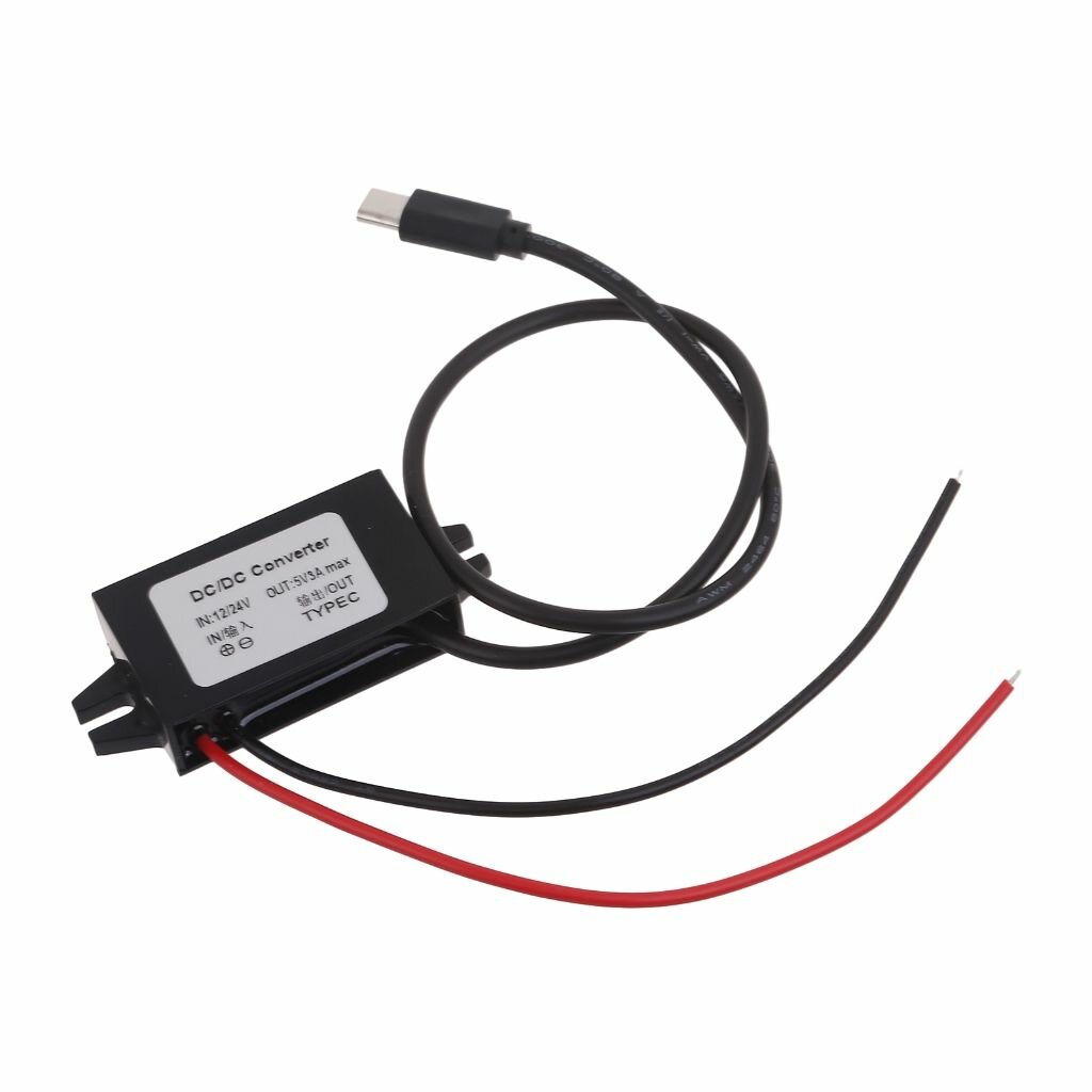 DC12v-5V3A USB C понижающий преобразователь постоянного тока адаптер питания для автомобильного регистратора мобильного телефона