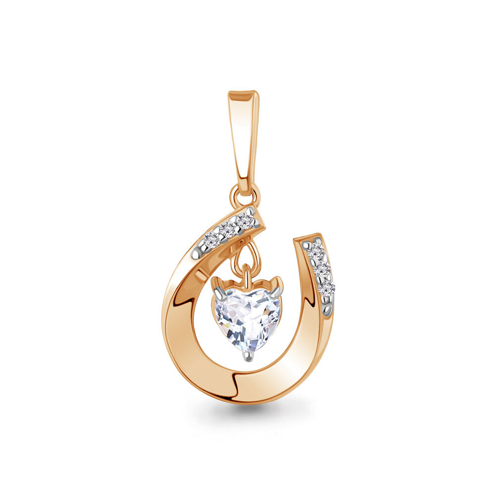 Подвеска, серебро, 925 проба, родирование, фианит