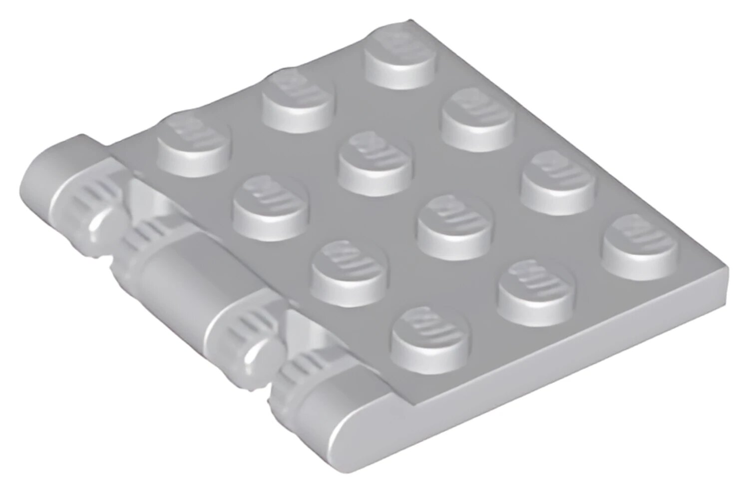 Деталь LEGO Шарнир Lego Hinge Plate 3 x 4 Locking Dual 2 Finger, 9 Teeth 44570 Light Bluish Gray U