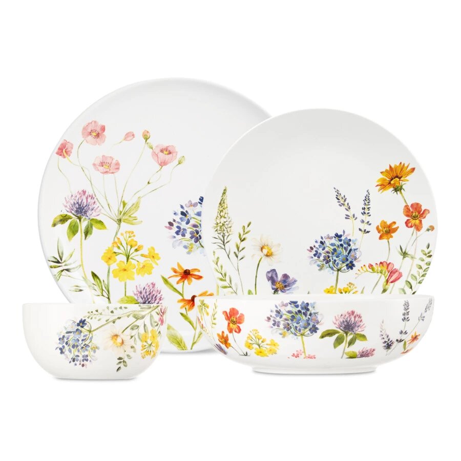 Сервиз столовый Decor de table Полевые цветы на 6 персон 20 предметов, керамика