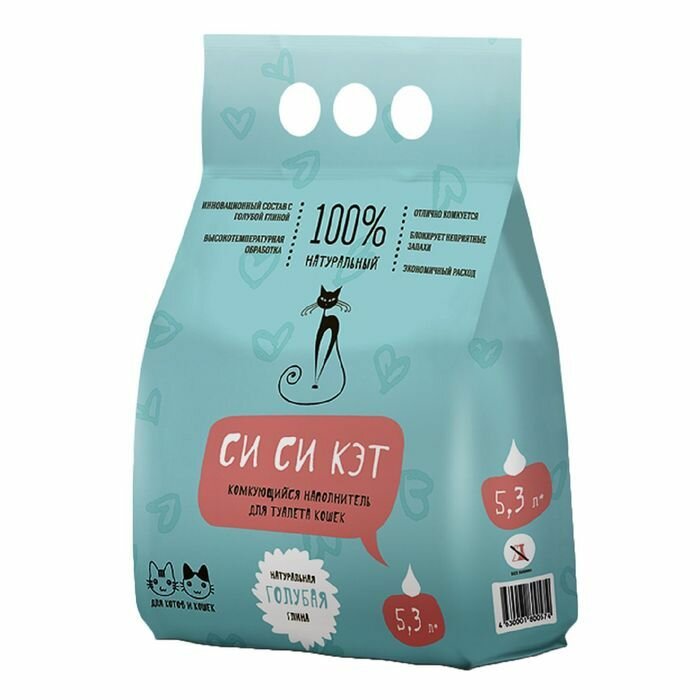 Наполнитель минеральный СиСиКэт комкующийся, 5,3 л (24256)