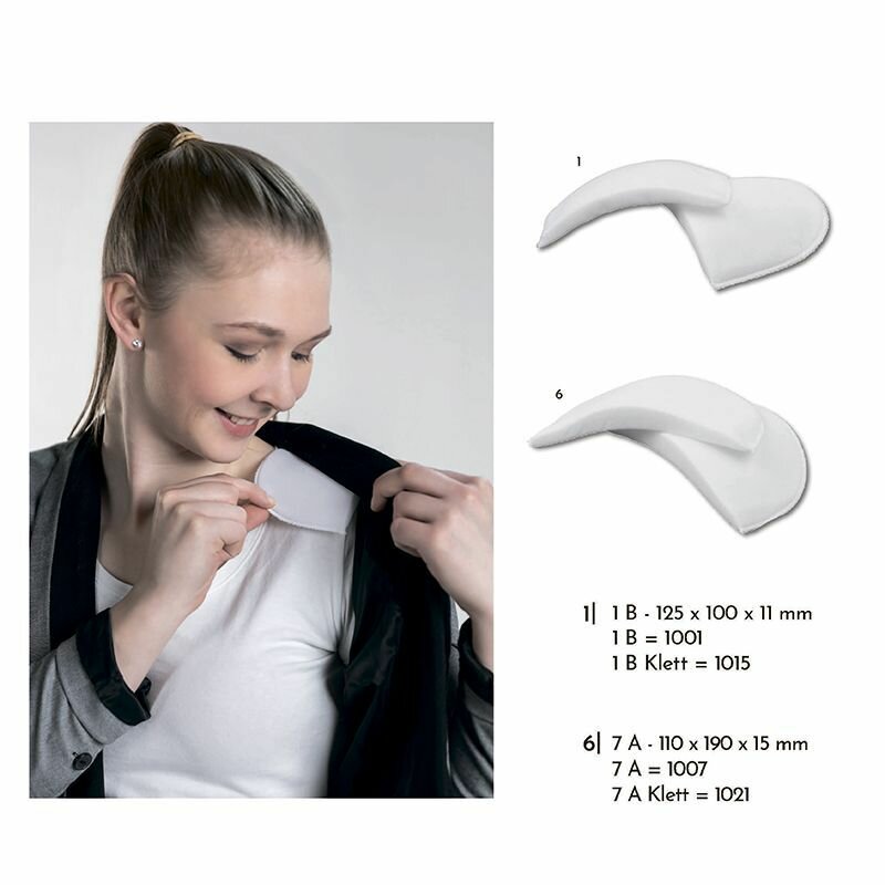 Наплечники HKM На липучке, белые, 1 пара, 12х13х0,9 см