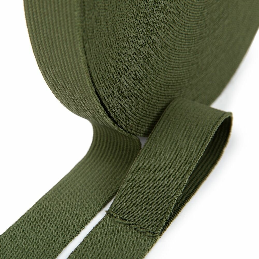 Лента эластичная КНР 20 мм, +- 1 мм, (3822Ч ) 20 м, 821016/хаки (8с677 Ч цв.)