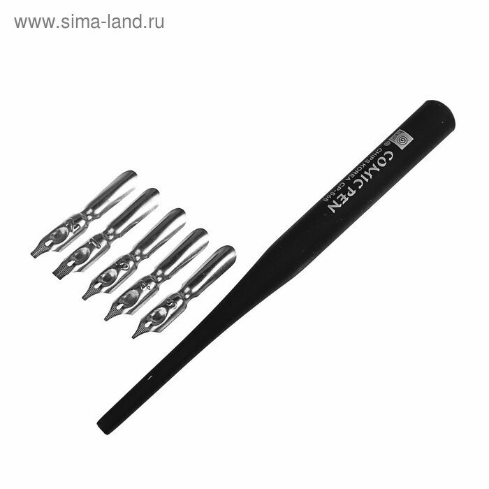 Набор перьев, 5 штук, с держателем, 2 шт.
