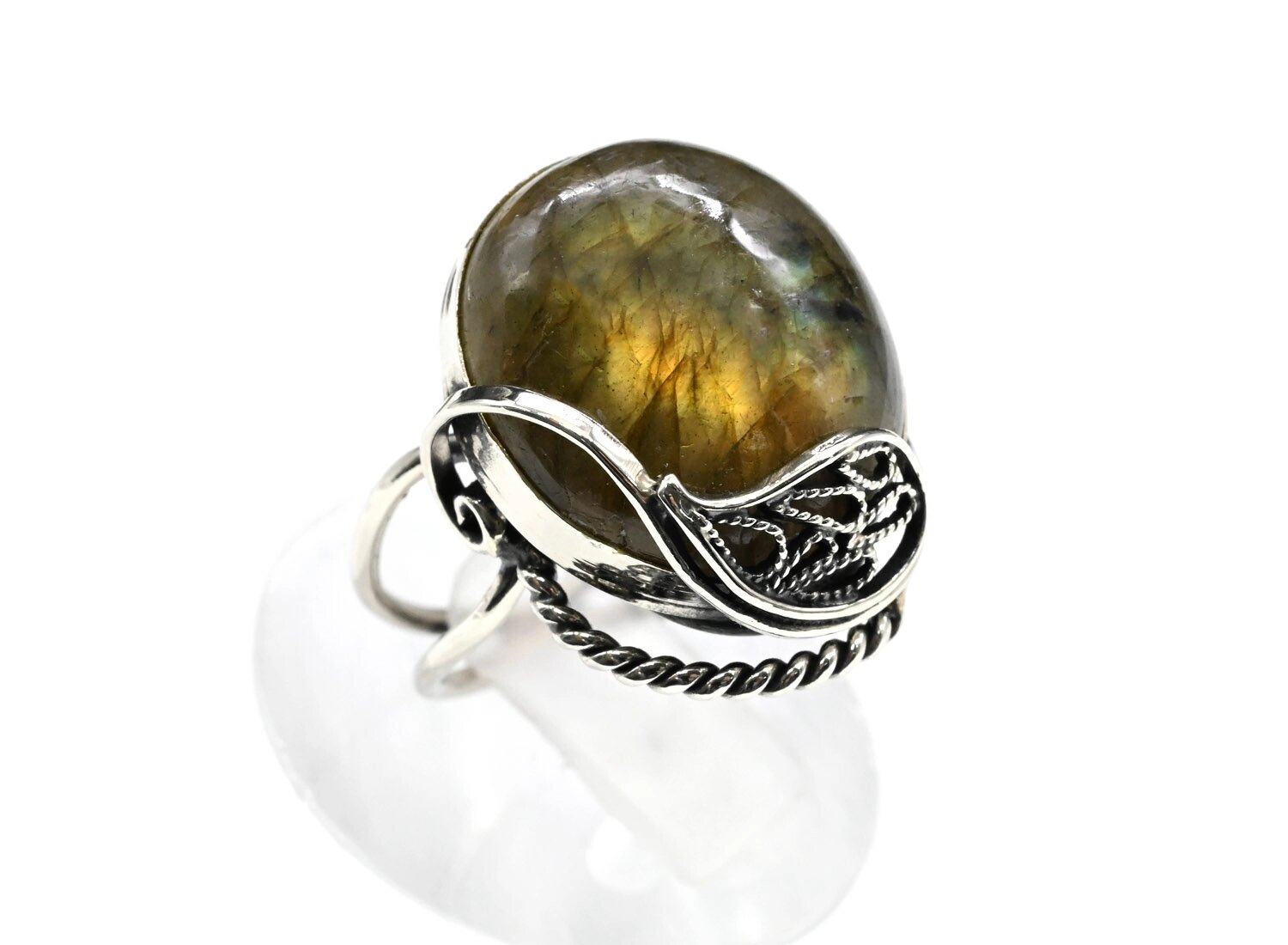 Кольцо, лабрадорит