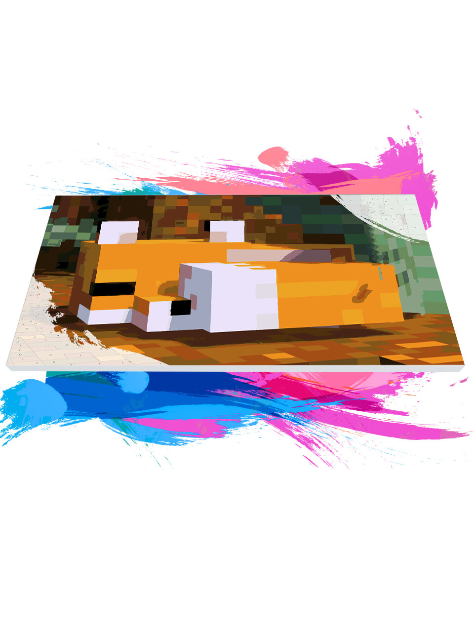 Картина по номерам на холсте Minecraft Fox, 40 х 60 см