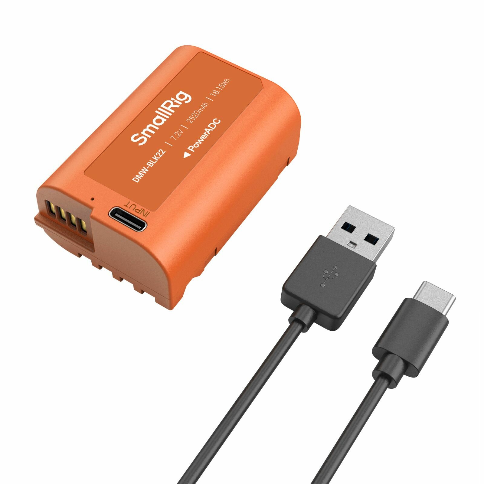 Аккумулятор для камеры SmallRig 4979 DMW-BLK22 USB-C (оранжевый)