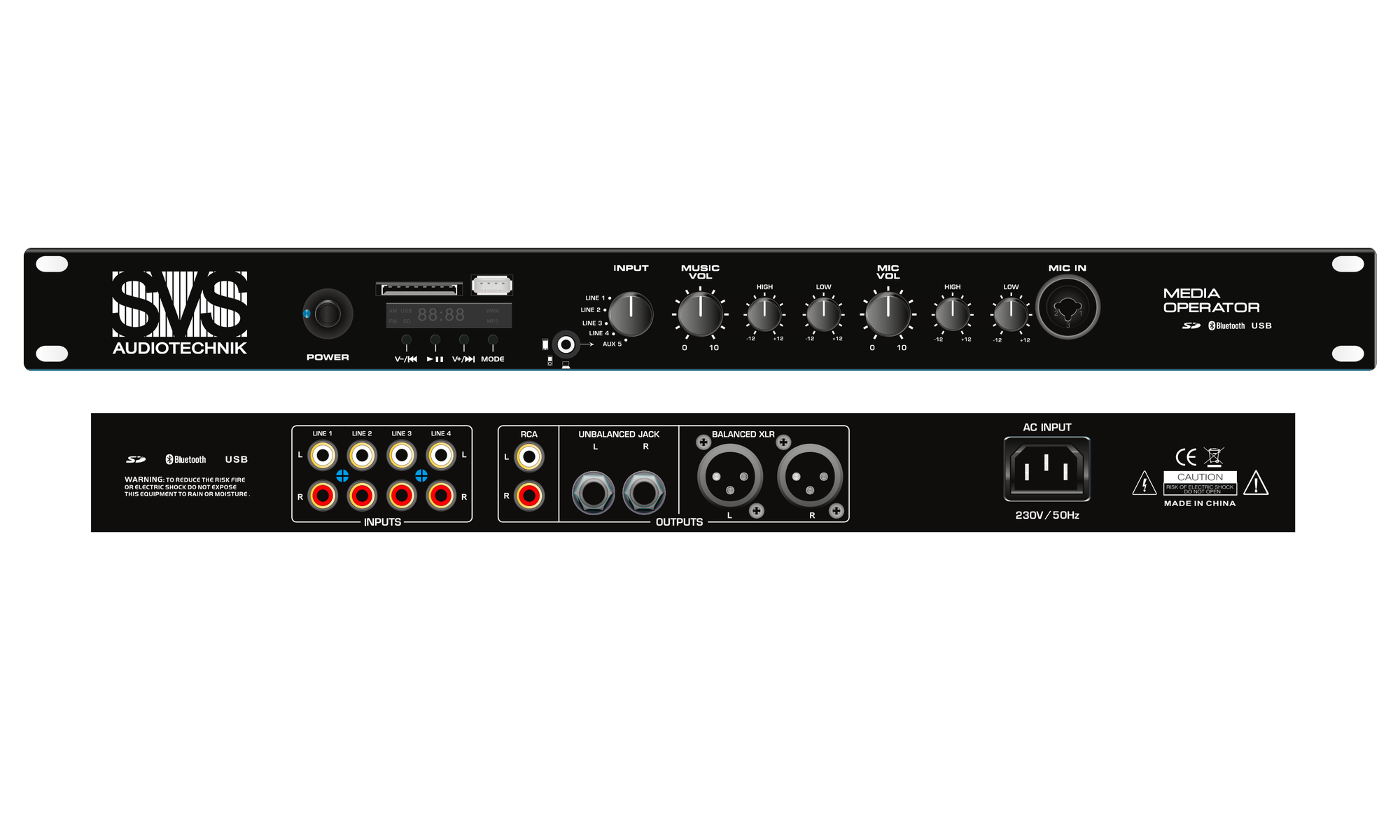 SVS Audiotechnik Media Operator Полнофункциональный MP3-проигрыватель для воспроизведения музыки