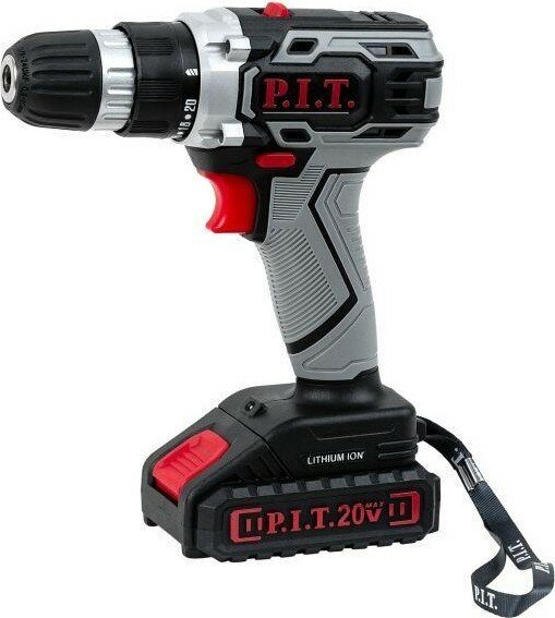 Дрель-шуруповерт аккумуляторная P.I.T. PSR 18-D3 20В, 2 Li акк.1.5Ач, 2 ск, 30Нм, быстр. зарядка, кейс