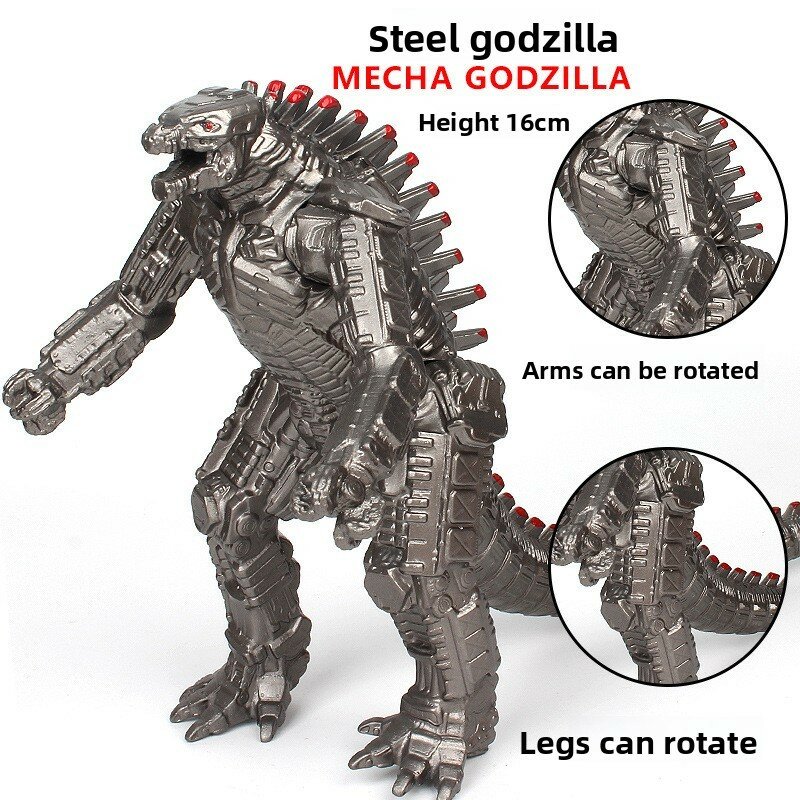 Модель монстра годзилла механическая мягкая резиновая игрушка с подвижными суставами для выставки и творческих diy проектов сталь
